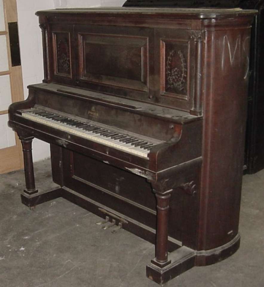 Poole Burl Cherry Upright Piano - Antique Piano Shop, Inc.